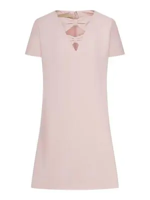 Valentino Garavani VALENTINO GARAVANI Crepe Mini Dress With Bow Detail Pink