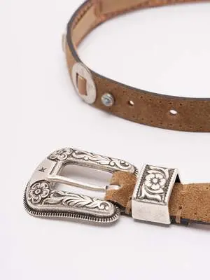 GOLDEN GOOSE Embellished Leather Belt - Multicolor