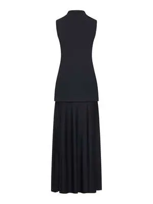 JIL SANDER Long Sleeveless High Neck Dress