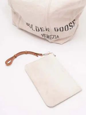 GOLDEN GOOSE 24.7 Ew Canvas Shopping Bag