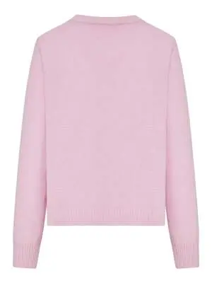 GANNI Graphic Wool Blend Sweater - Pink