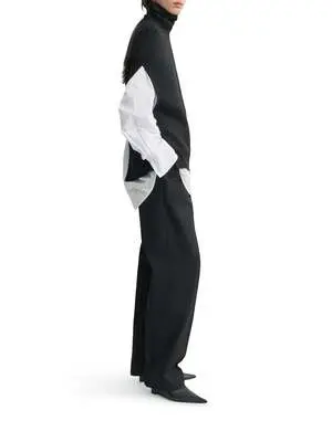 TOTEME Double-knit Wool Turtleneck Vest - Black