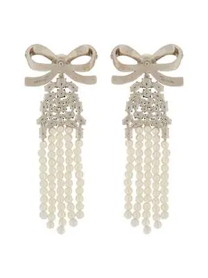 SELF-PORTRAIT Bow Detail Drop Earrings