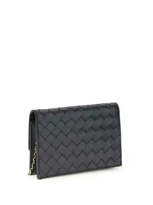 Bottega Veneta Andiamo Pouch On Chain - Black