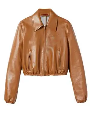 Gucci Leather Bomber Jacket - Multicolor