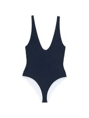 Gucci One-piece Swimsuit In Gg Terry Jersey - Multicolor