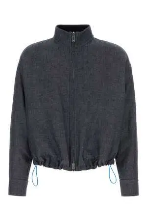 Fendi Denim Reversible Jacket With Stand Collar - Blue