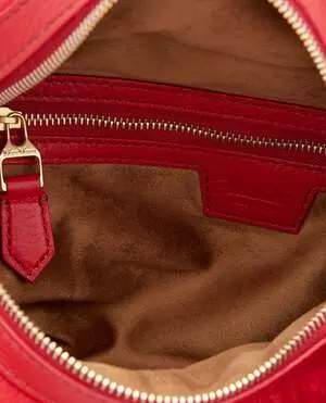 Max Mara Red Fur Shoulder Bag