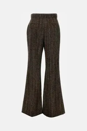 Fendi Wool Alpaca Tweed Trousers - Multicolor