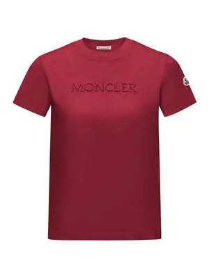 Moncler MONCLER Cotton T-Shirt With Embroidered Logo Multicolor