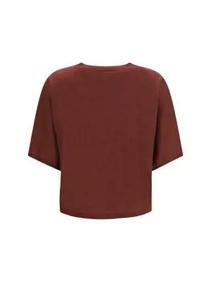 Brunello Cucinelli Short-sleeve Cashmere And Silk Sweater - Multicolor