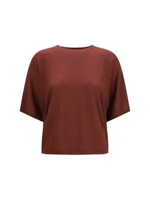 Brunello Cucinelli Brunello Cucinelli Short-Sleeve Cashmere And Silk Sweater Multicolor