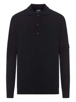 C.P. COMPANY Wool Polo - Black