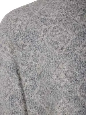 Brunello Cucinelli Geometric Pattern Round Neck Sweater
