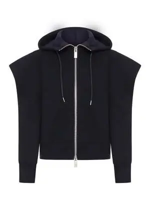 Sacai Cotton Blend Hoodie - Black