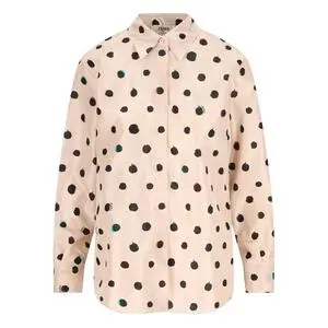 Fendi Falena Dots Silk Long Sleeve Shirt - Multicolor