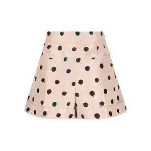 Fendi Polka Dot Silk Tailored Shorts