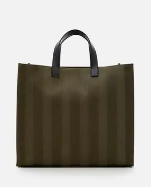 Fendi Pequin Canvas Shopping Bag