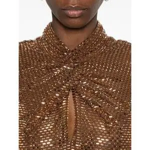 SELF-PORTRAIT Ruched V-neck Sleeveless Evening Dress