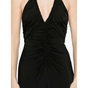 SELF-PORTRAIT V-neck Ruched Floor-length Gown