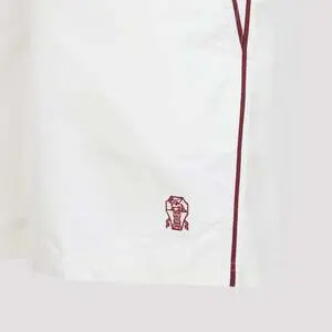 Brunello Cucinelli Embroidered Buttoned Swim Shorts