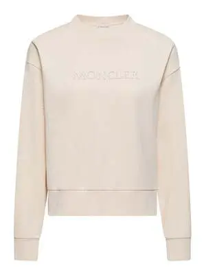 Moncler Cotton Sweatshirt With Embroidered Logo - Multicolor