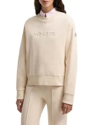 Moncler Cotton Sweatshirt With Embroidered Logo - Multicolor