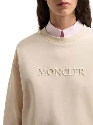 Moncler Cotton Sweatshirt With Embroidered Logo - Multicolor