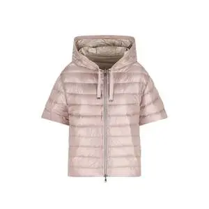 Herno HERNO Quilted Short Sleeve Hooded Jacket Pink