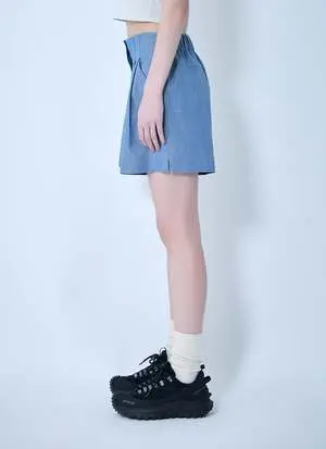 Moncler High-waisted Pleated Shorts