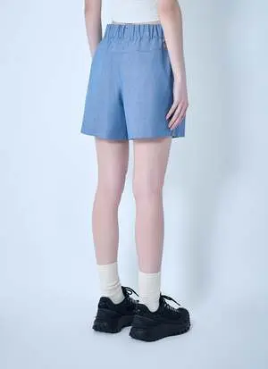 Moncler High-waisted Pleated Shorts