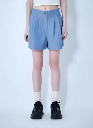 Moncler High-waisted Pleated Shorts
