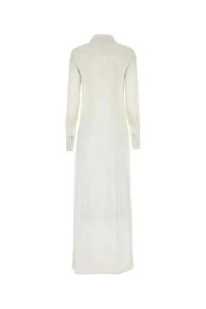 AMI Paris Chalk Crepe Shirt Dress