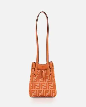 Fendi Origami Bag In Jacquard Ff Pattern - Multicolor
