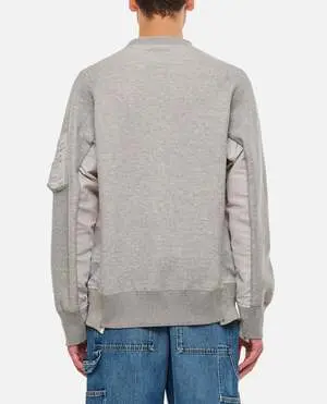Sacai Sponge Sweat X Nylon Twill Pullover