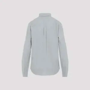 Miu Miu Cotton Checked Shirt With Logo Patch