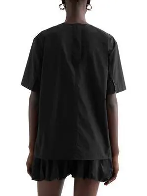JIL SANDER Crew Neck T-shirt In Lightweight Cotton - Black