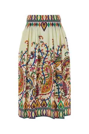 Etro Printed Cotton Skirt - Multicolor