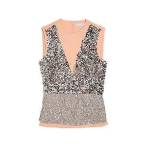 Rabanne Embellished Sleeveless Top - Cream