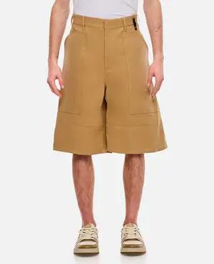 Fendi Paper Canvas Bermuda Shorts