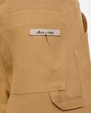 Fendi Paper Canvas Bermuda Shorts