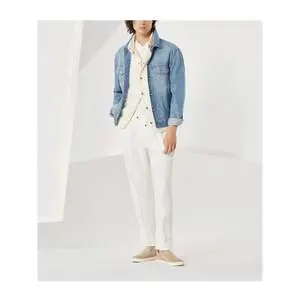 Brunello Cucinelli Denim Jacket With Front Button Fastening - Blue