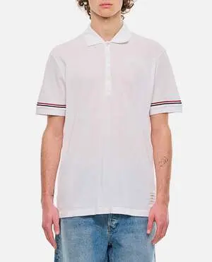 Thom Browne Ribbed Cuff Polo Shirt