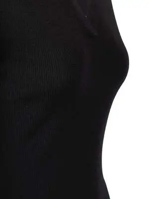 Max Mara Ribbed Wool Polo Shirt - Black