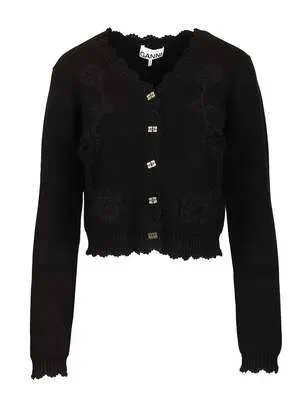 Ganni Applique Cardigans For Women