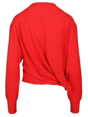 Loewe Asymmetrical Draped Merino Wool Sweater