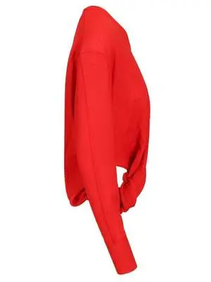 Loewe Asymmetrical Draped Merino Wool Sweater