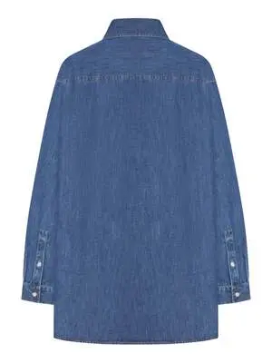 Valentino Garavani Solid Chambray Denim Shirt - Multicolor