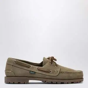 Paraboot Suede Boat Shoes - Cream