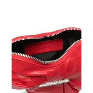 DIESEL® Heart-shaped Embellished Logo Crossbody Bag - Red